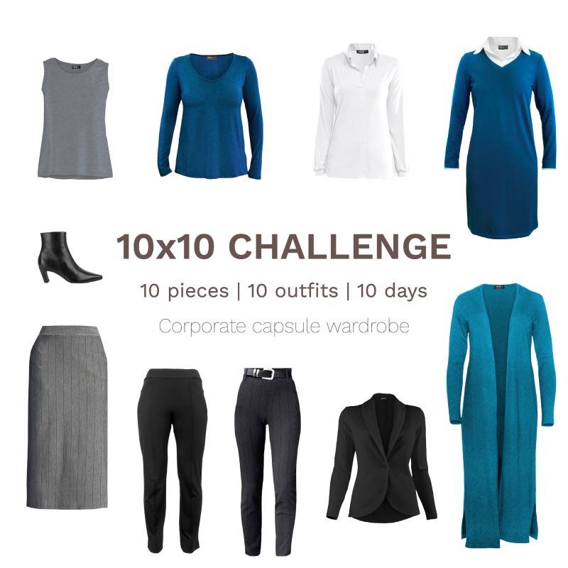 10x10 Challenge | Corporate capsule wardrobe | Miik